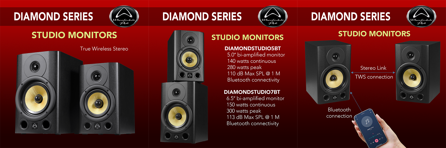 Product Spotlight - Wharfedale Pro Diamond Studio Bluetooth Monitors - – Eventec